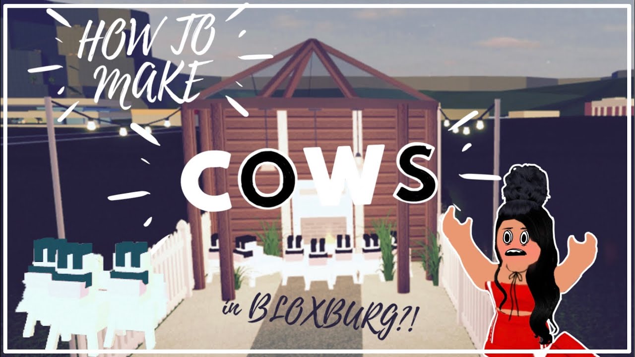 I MADE PET COWS... IN BLOXBURG!!? + mini cow farm