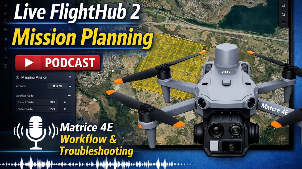 Live FlightHub 2 Mission Planning — Interactive Matrice 4E Workflow & Troubleshooting Podcast