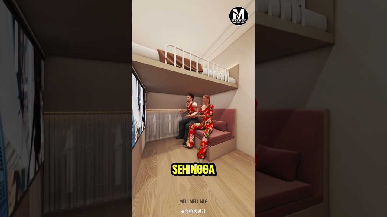 Small Room Redesign Solutions: Comfortable and Space Saving!! #shorts