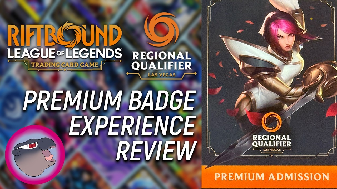 Reviewing the premium badge experience at a Riftbound Regionals!