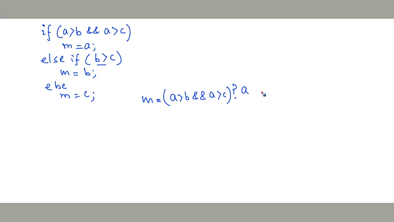 Make it smart using conditional operator, the only ternary operator in C