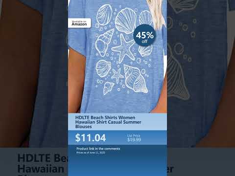 HDLTE Beach Shirts Women Hawaiian Shirt Casual Summer Blouses