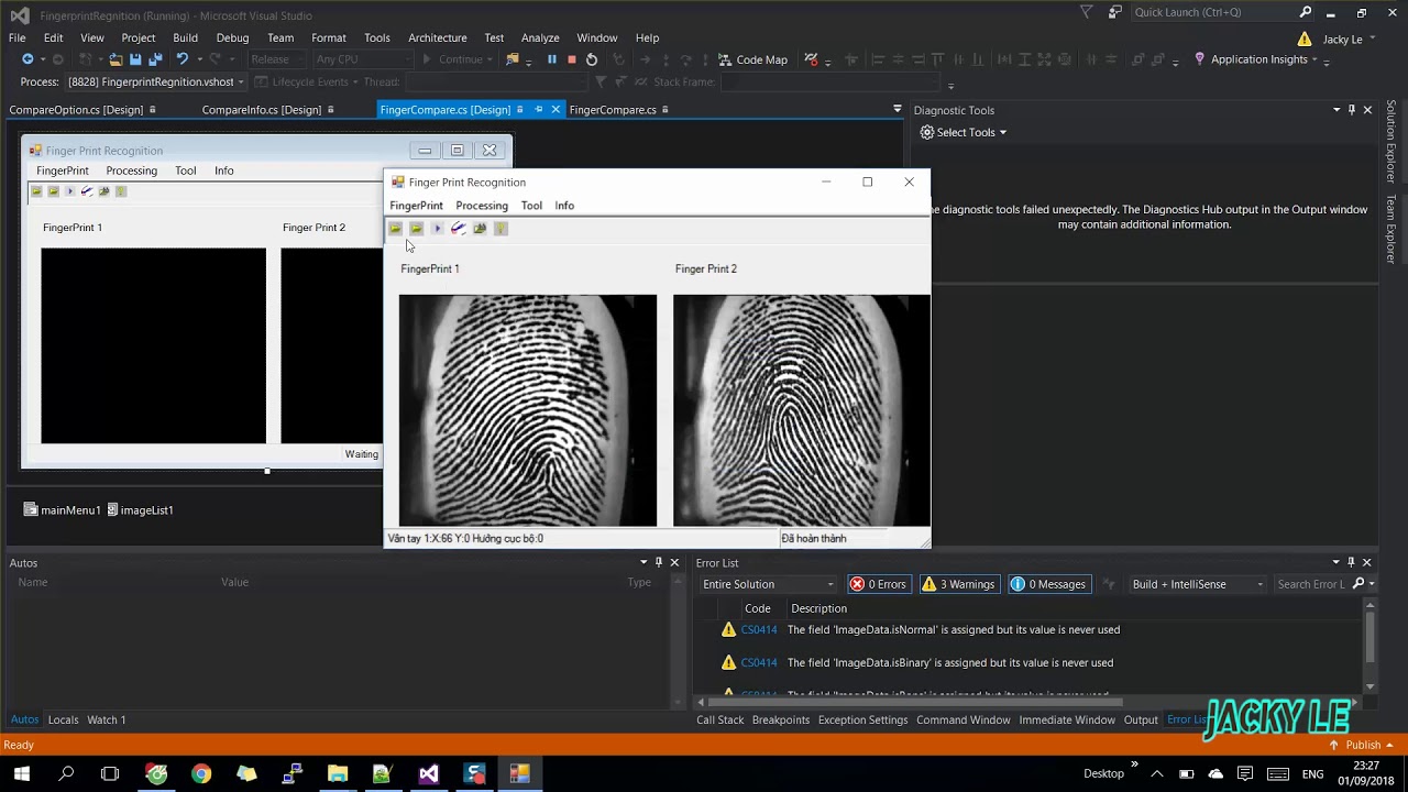 Finger Print Recognition And Comparison