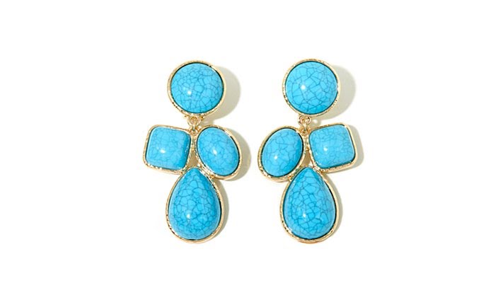 RCollect TurqColorDropEarrings