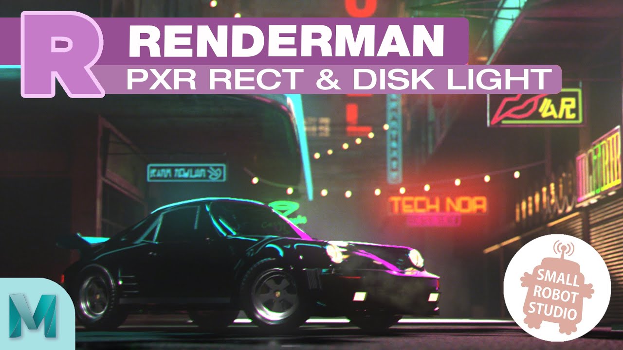 Renderman 23 PxrRect and PxrDisk Light Tutorial