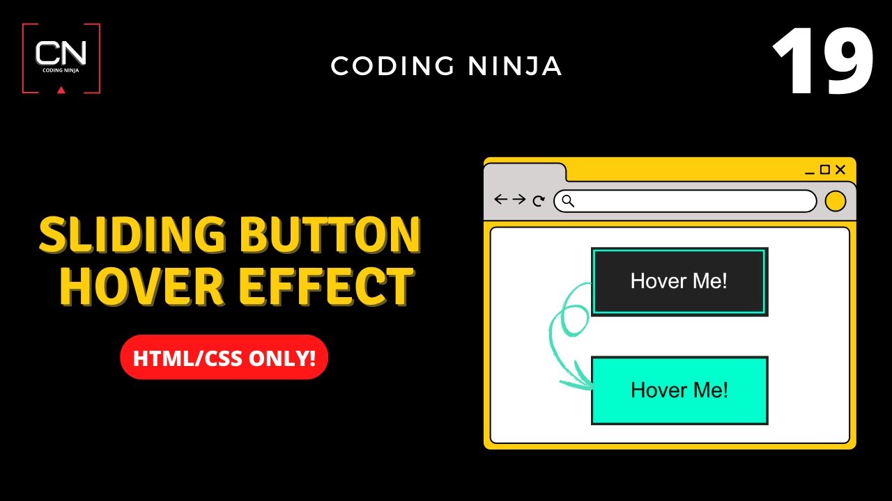 Sliding Button Hover Effect using HTML and CSS | Coding Ninja