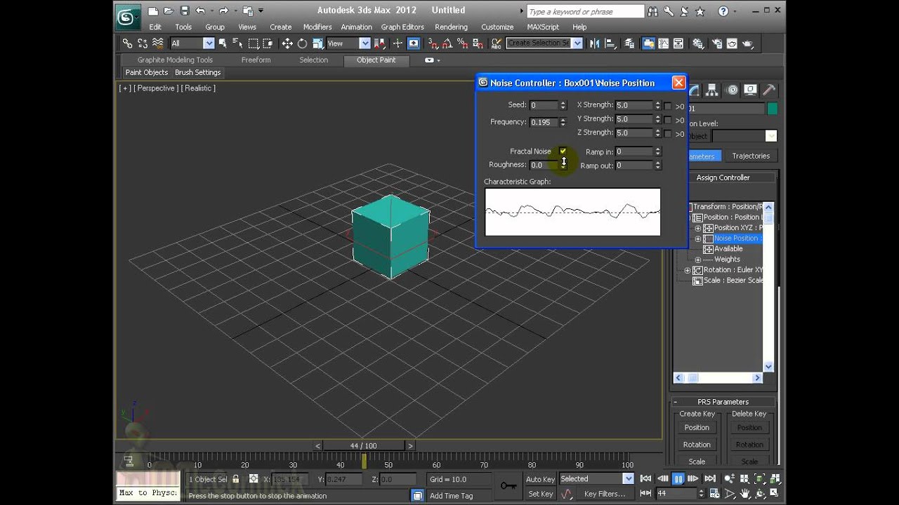 3DSMax2012 - Motion Control - List Controller