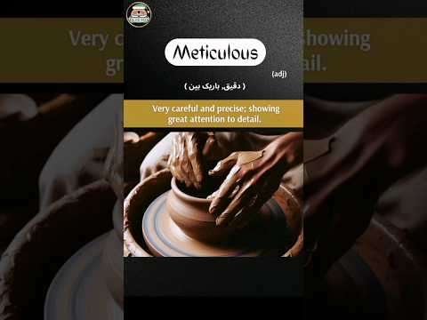 Meticulous | Advanced English Vocabulary with Urdu Meaning #englishvocab #grevocab #ielts #shorts