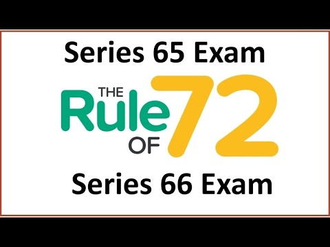 Series 65 Exam Prep and Series 66 Exam Prep - Rule of 72 to Double Money