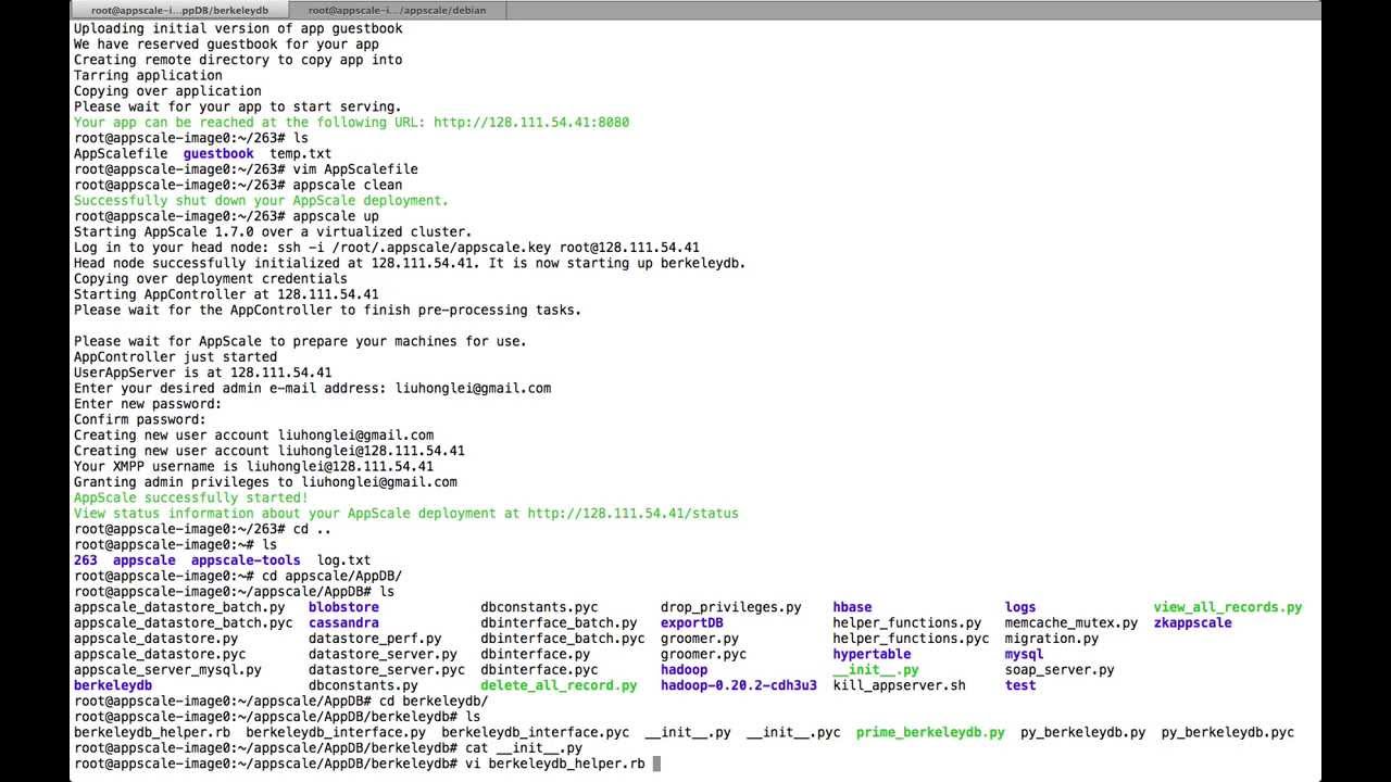 AppScale with Berkeley DB