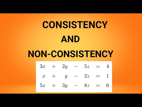 Consistency And Non Consistency Question Example In Hindi ||consistent and inconsistent in Hindi||