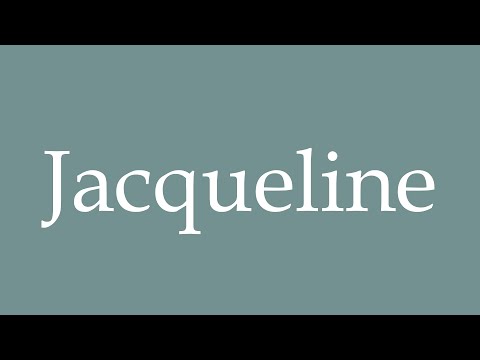 How to Pronounce ''Jacqueline'' Correctly in French