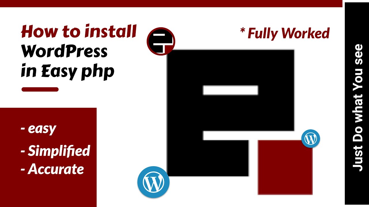 How to install wordpress in Easy php ? 100% Accurate !!
