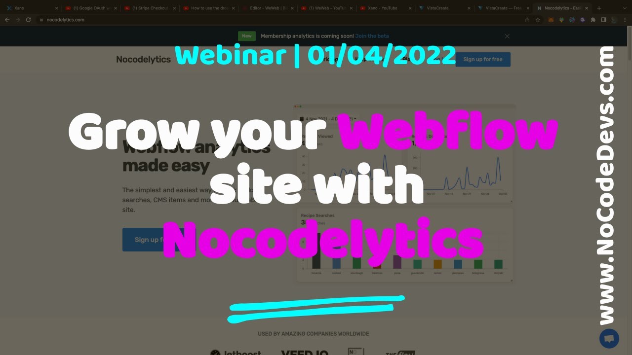 Grow your Webflow site with Nocodelytics