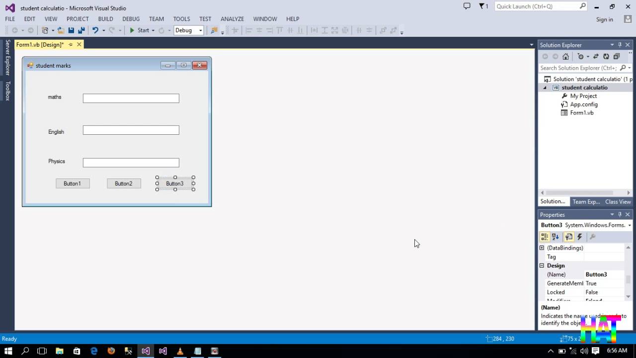 how make calculating student marks visual basic