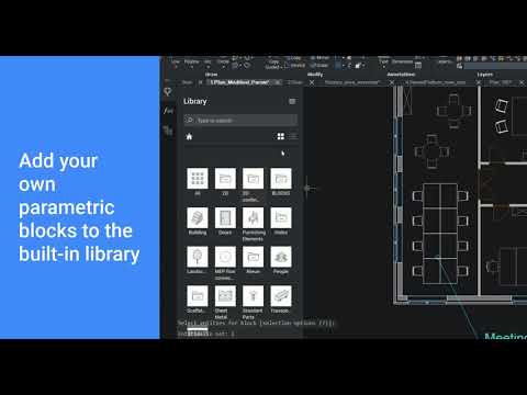 A full library with all your Parametric Blocks - BricsCAD Pro