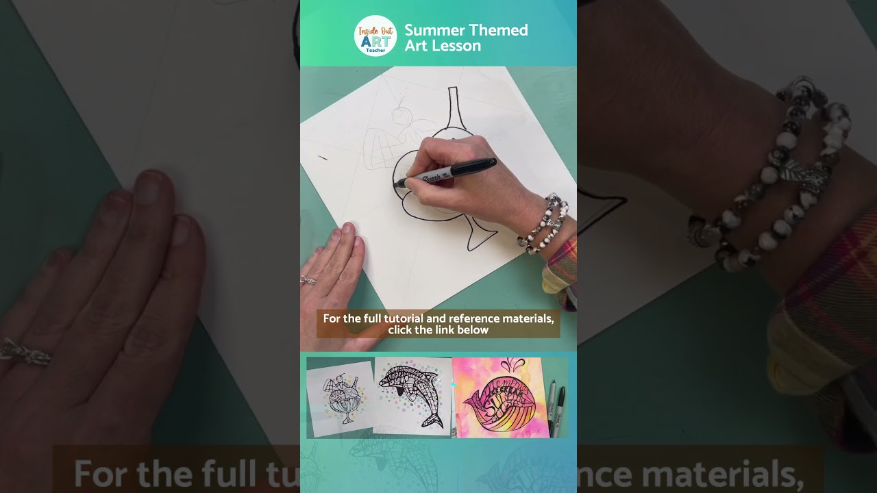 Part 1 of 7 | How to Create a Stunning Summer Themed Art Project - High School Art Lesson