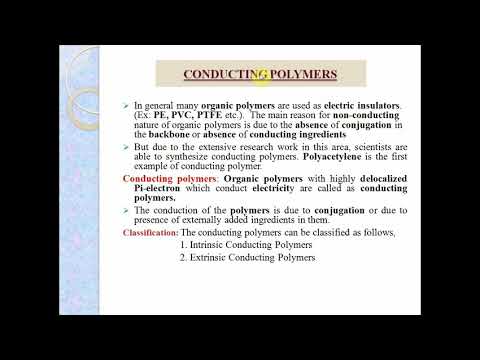 Conducting polymers.