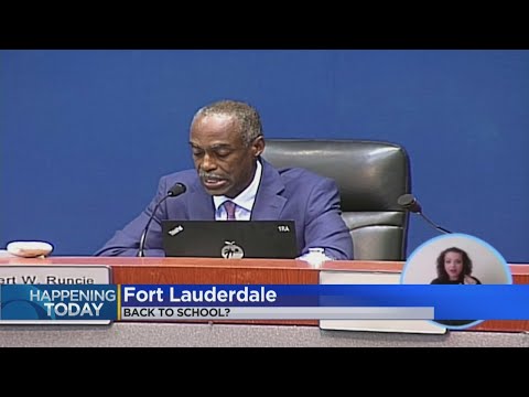 Broward School Board Meets On State's Demand For Earlier Reopening Of Schools