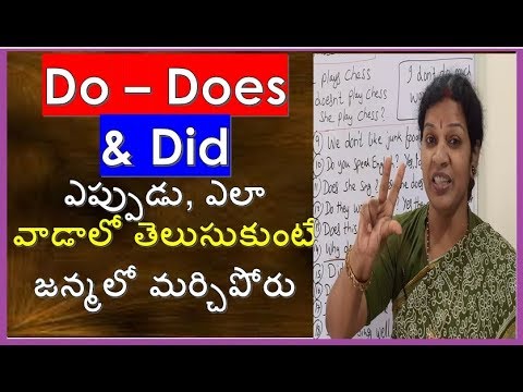How & When to use "Do - Does - Did" - English Grammar Session