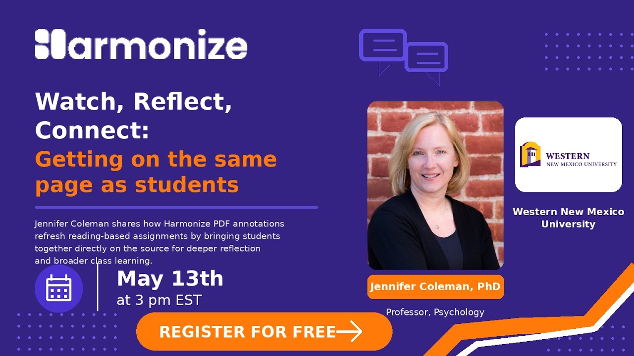 Getting on the Same Page as Students: Using Harmonize’s Annotated PDF Feature