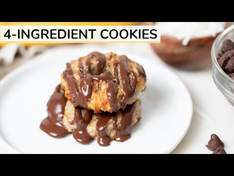 4-INGREDIENT BANANA COCONUT COOKIES | healthy samoas