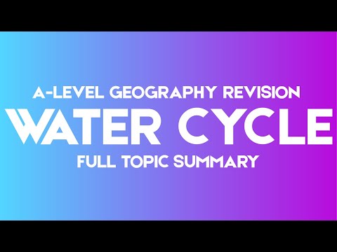 A-Level Geography: The Water Cycle (Full Topic Summary)