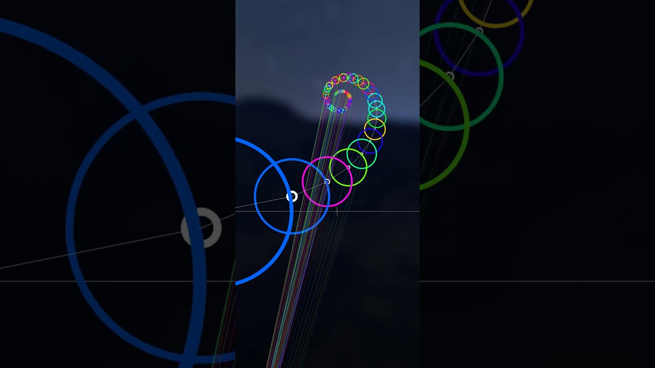 Fourier Series of a sawtooth wave animated with “DefinedMotion” #math #visualization #3blue1brown