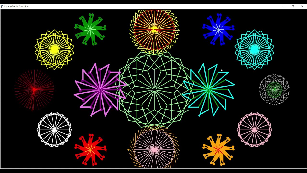 Many Beautiful Designs using Python Turtle