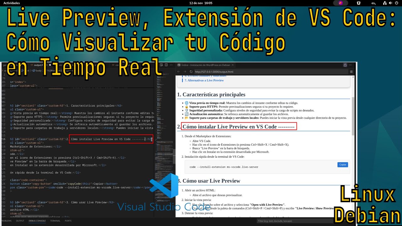 Live Preview, la Extensión de VS Code: Cómo Visualizar tu Código en Tiempo Real