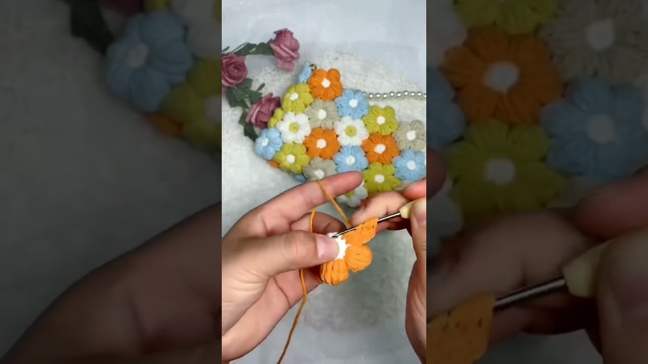 crochet handbag short tutorial #handbag #shortsfeed