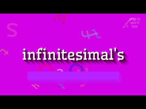 How to say "infinitesimal's"! (High Quality Voices)