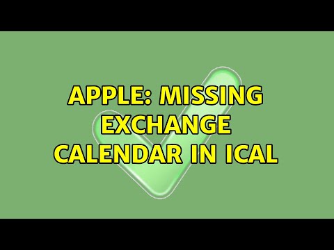 Apple: Missing Exchange calendar in iCal (2 Solutions!!)