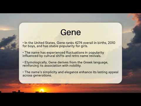 Gene - Baby Girl Name Meaning, Origin & Popularity - RandomNames.com