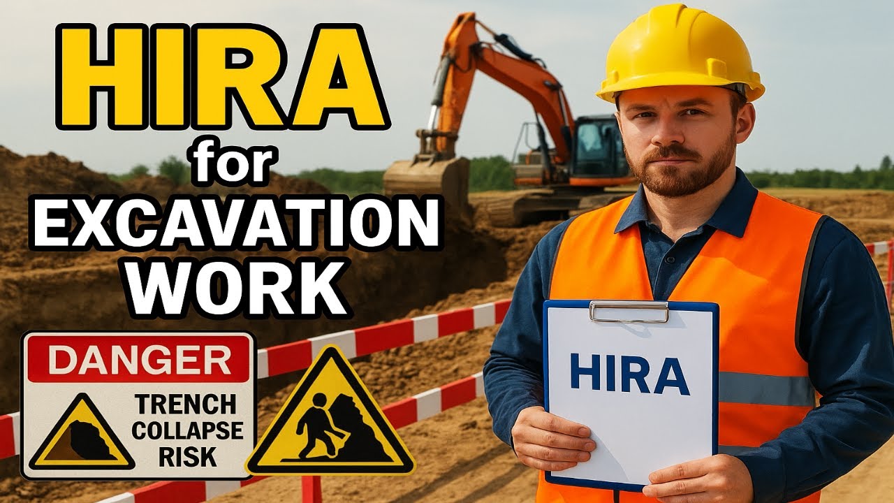How to Prepare Excavation HIRA | Hazard Identification and Risk Assessment @hsestudyguide