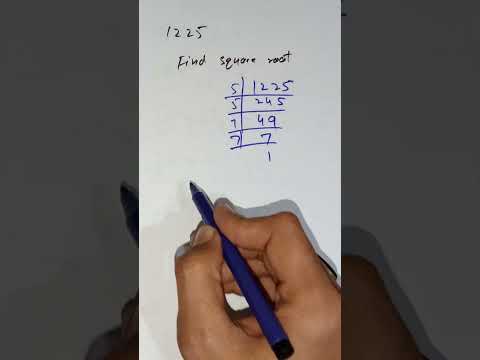 Find square root of 1225 by #prime #factorization