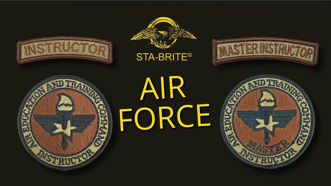 Air Force AETC Instructor + Master Instructor OCP Patch (Spice Brown Hook Fastener)