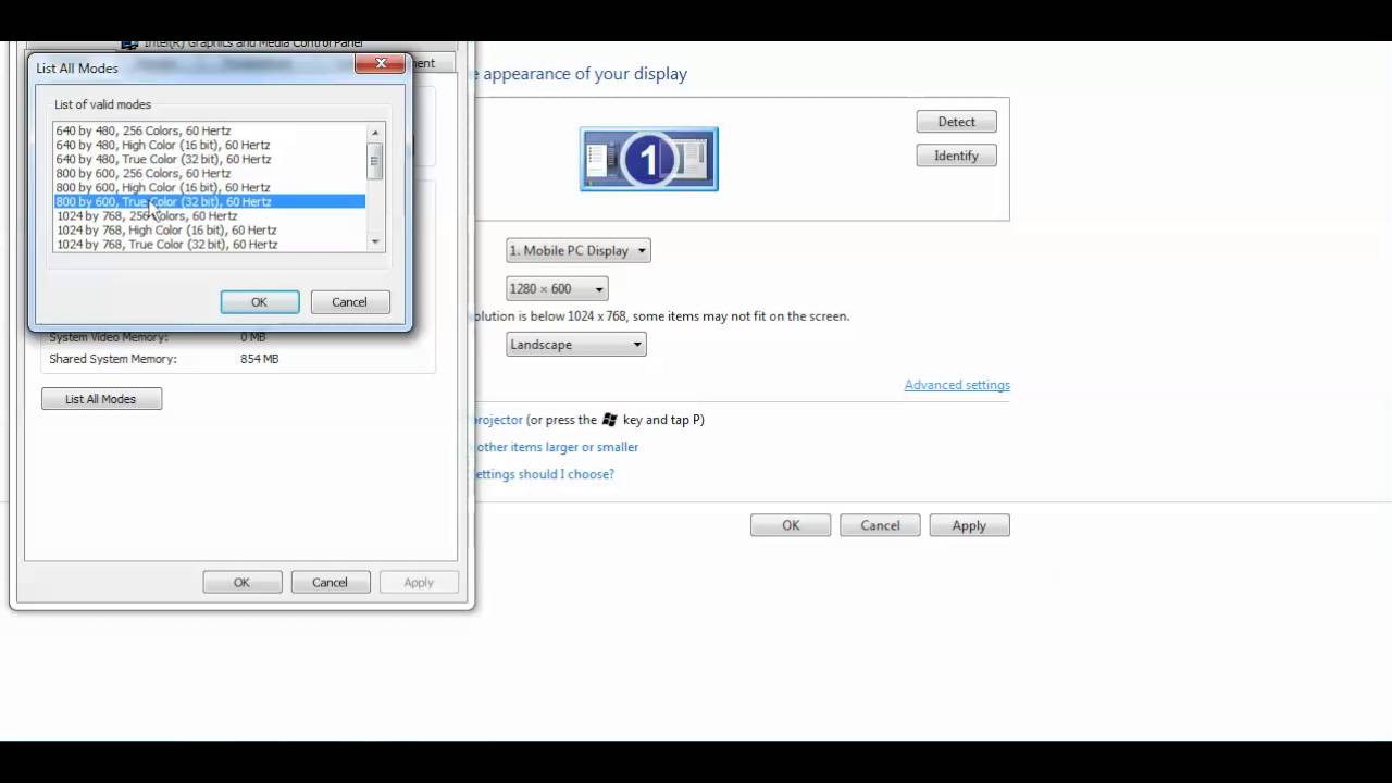 (Problems) Change  screen resolution 1024 x 768