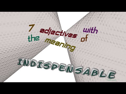indispensable - 10 adjectives which are synonyms to indispensable (sentence examples)