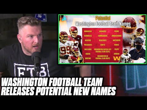 Pat McAfee Reacts To Washington Football Team's Poll For A New Name