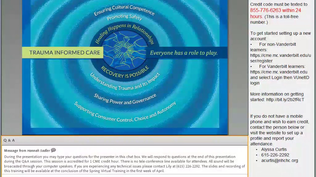 Spring Virtual Training 2017: Becoming Trauma-Informed: Moving Organizations to Action