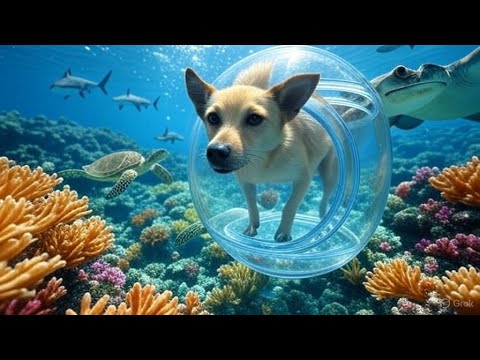 ๐ Dive into the Deep Blue with Man's Best Friend! ๐