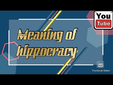 Meaning of Hypocrisy