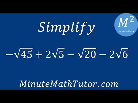 Simplify -√45+2√5-√20-2√6