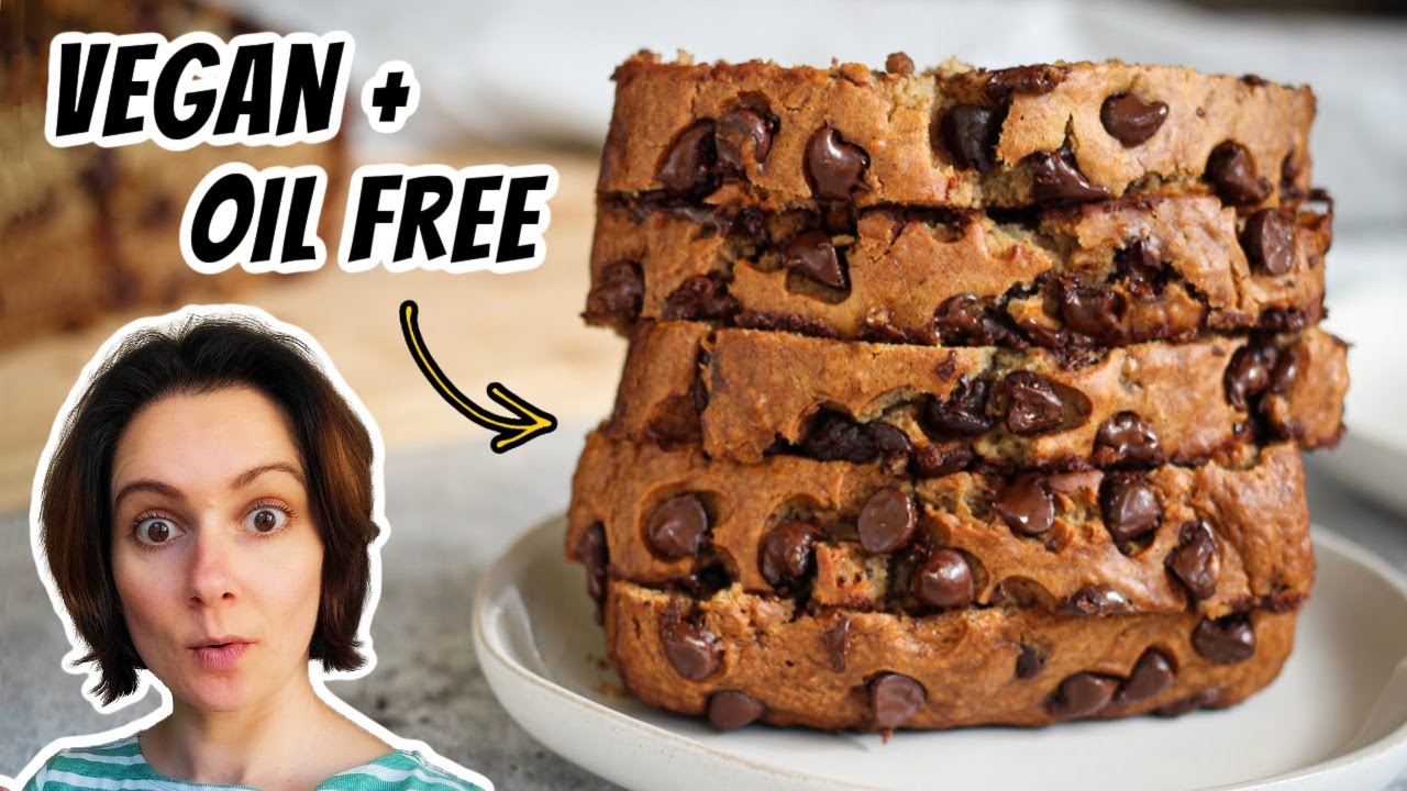 The BEST Vegan Chocolate Chip Banana Bread (Oil-free!)