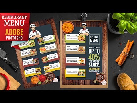 Creative Restaurant Menu | Illustrator Tutorial