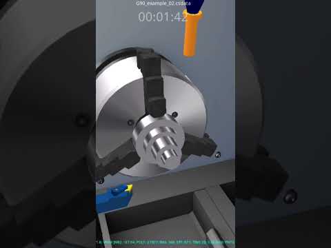 G90 in CNC | What is G90 in Fanuc | #simulator #cnc#boringOperations