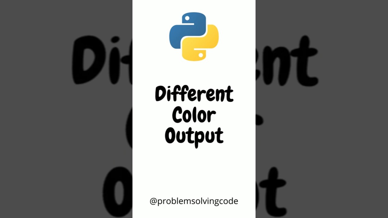 print the python output on the terminal with different colors like RED, WHITE, etc. #shorts