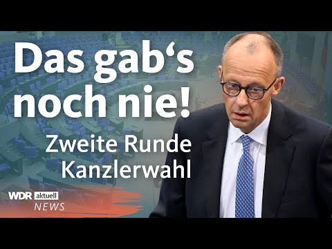 Kanzlerwahl: Friedrich Merz erst in zweitem Wahlgang zum Kanzler gewählt | WDR Aktuelle Stunde
