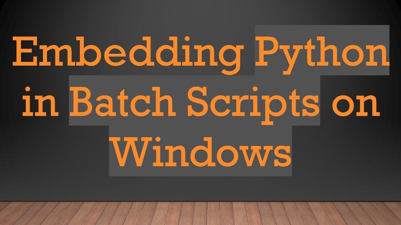 Embedding Python in Batch Scripts on Windows